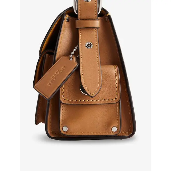 Coach Cargo Turnlock Tabby Leather Shoulder Bag In Honey Brown